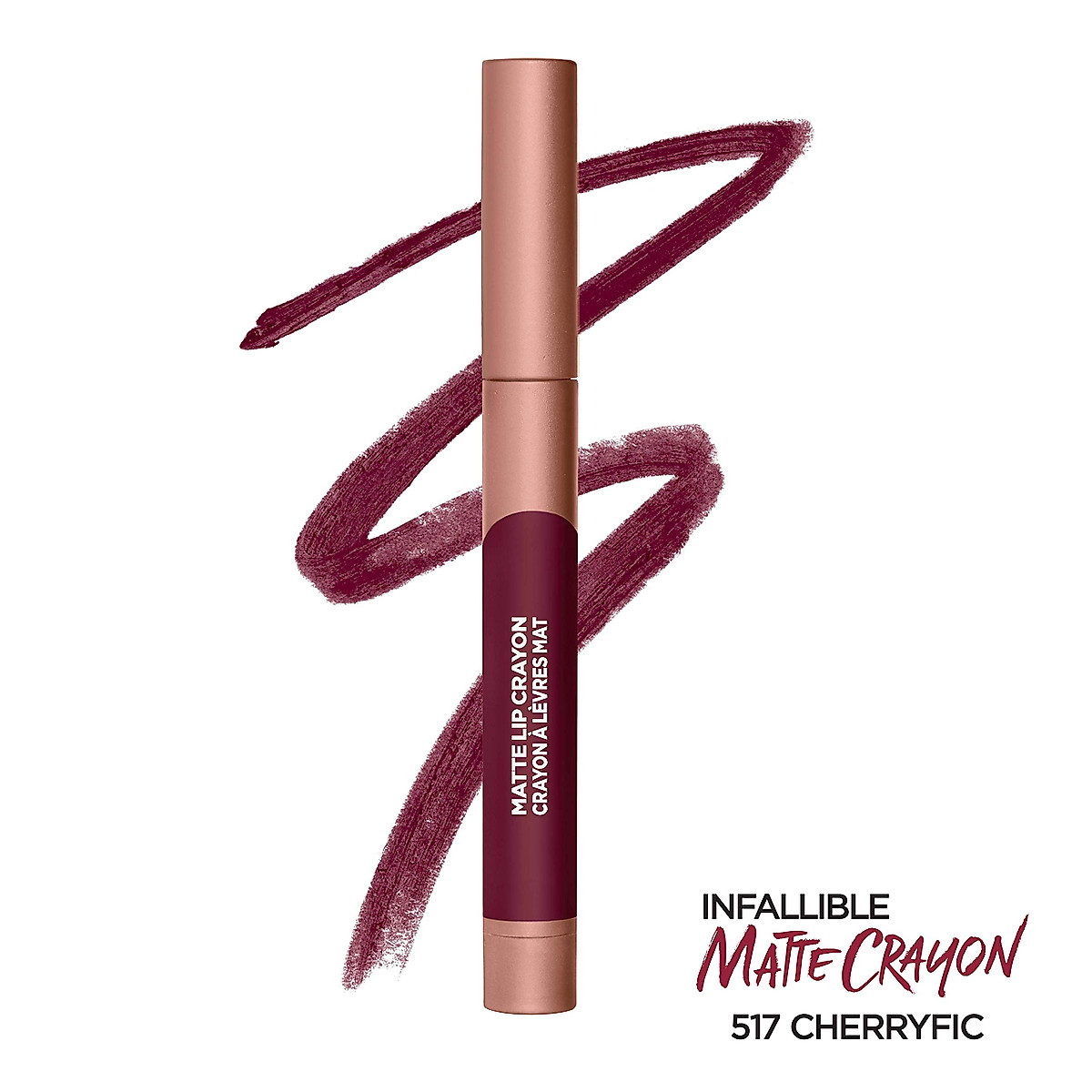L’Oréal Paris Infallible Matte Lip Crayon, Cherryific (Packaging May Vary)