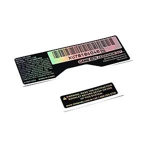 GBASP Game Boy Advance SP Holographic Sticker/Label Set
