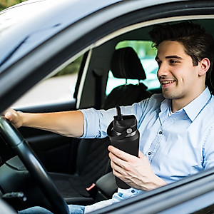 HYDROWION Water Bottle, 32oz Double Wall Vacuum Stainless Steel Insulated Water Flask with Straw Lid, Spout Lid and Flex Cap(Cold for 48 Hrs, Hot for 24 Hrs), Leakproof Travel Thermo Mug, Yellow&Pink