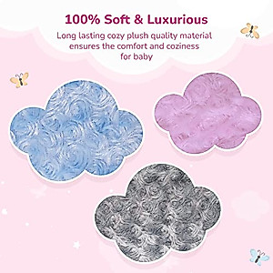 Lily and Page Personalized Baby Blanket - Pink Custom Baby Blanket for Baby Girl, Custom Name Fleece Blankets Cozy Plush Material, The Perfect Baby Gift