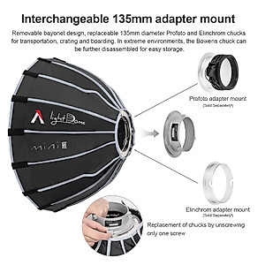 Aputure Light Dome Mini III Softbox,Bowens Mount Octagonal Softbox Quick-Setup Soft Light Modifier for Video Light Aputure Amaran 200/100/300c/150c/60d s/60x s
