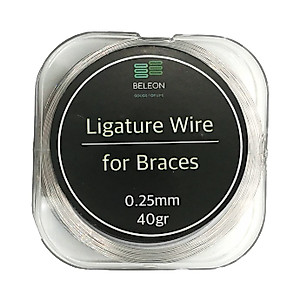 BELEON Braces Wire Orthodontic Dental Ligature Wire for Braces for Home Use Stainless Steel 40g 0.25mm