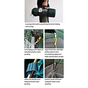 camppal 1 Person Tent Backpacking Camping Hiking Trekking Hunting Mountain Tent Super Lightweight and Waterproof & Windproof 4 Seasons Single (Green) - MT051