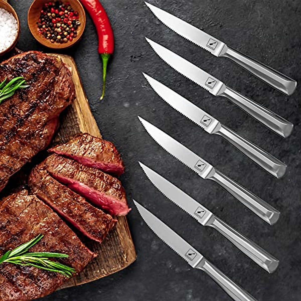 Knife Set, imarku 16 PCS High Carbon Japanese Stainless Steel Knife Sets for Kitchen with Block, Ultra Sharp Kitchen Knife Set with Sharpener Chef Knife Set, Dishwasher Safe