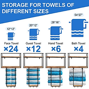 YOHSNOR Wall Mounted Towel Rack - 3 Hooks, Large Capacity, and Versatile - Ideal for Small Bathrooms, Hotels, and Spas - Perfect Towel Storage Solution