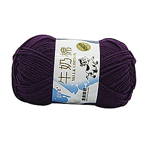 Garneck White Yarn Knitting Accessories Yarn for Knitting Yarn Storage Black Yarn Cotton Yarn Green Black Purple Red Blue Yellow Yarn Roving Crochet Soft Yarn Cotton Ball Baby Coarse Wool