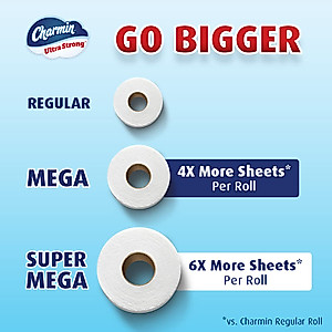 Charmin Ultra Strong Toilet Paper 4 Mega Rolls, 242 Sheets Per Roll
