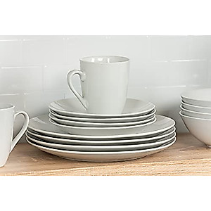 10 Strawberry Street Simply Coupe 16 Piece Dinnerware Set, White - SM-1600-CP-SW