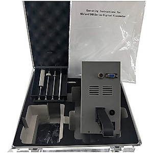 CNYST Viscometer Rotational Viscosity Meter with Range 20 to 2,000,000mPa·s Adjustable S Peed 0.3、0.6、1.5、3、6、12、30、60 4 Spindles Code L1 L2 L3 L4 LCD Screen Display