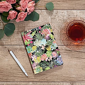 Compact Coptic Bound Journal by Studio Oh! - Succulent Paradise - 5" x 7.25" - Hardcover with Full-Color Artwork & 192 Lined Pages - Lies Flat When Open (CC001)