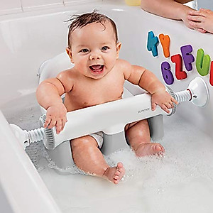 Summer My Bath Seat for Sit-Up Baby Bathing, Backrest for Assisted Sitting, Easy Setup & Storage, Gray