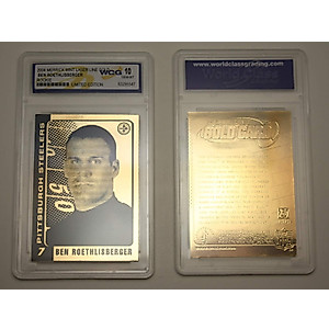 Ben Roethlisberger 2004 Laser Line Gold Card NFL Steelers Graded GEM Mint 10