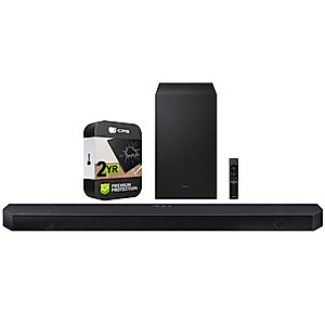 SAMSUNG HW-Q700C Q-Series 3.1.2 ch. Wireless Dolby Atmos Soundbar w/Q-Symphony Bundle with 2 YR CPS Enhanced Protection Pack
