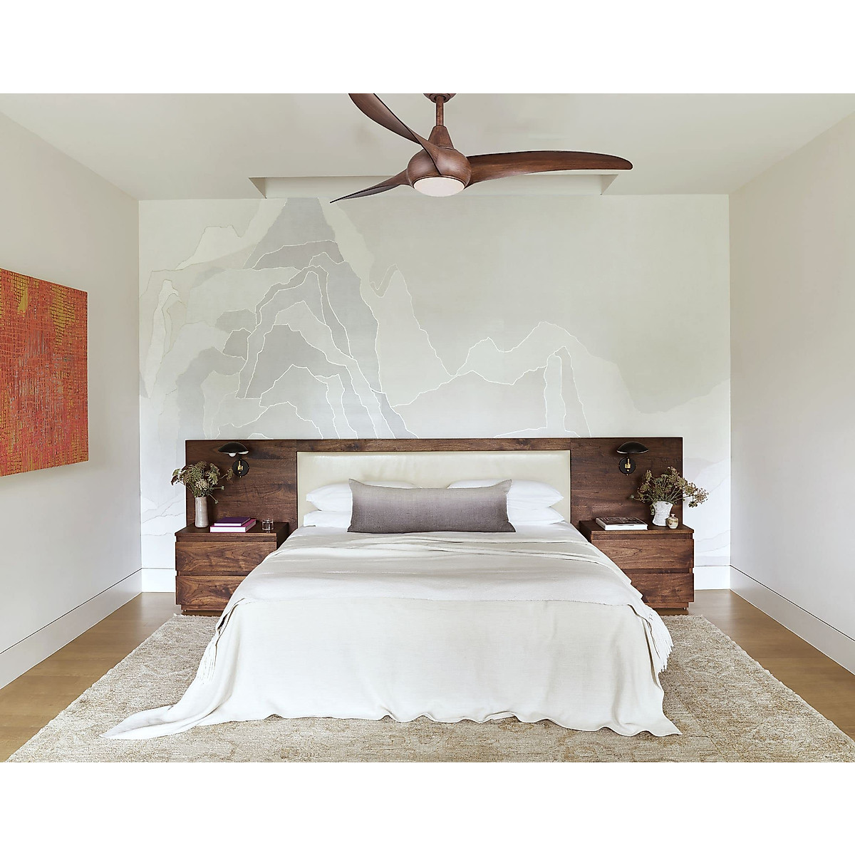 Minka-Aire F844-DK Light Wave 52" Ceiling Fan, Distressed Koa with Remote and Additional Wall Control