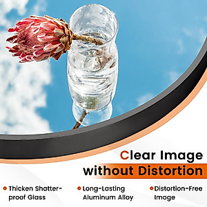 PexFix Arched Full Length Mirror, 64"x21" Floor Mirror Full Length, Full Body Mirror for Bedroom, Arched Full Length Wall Mirror with Aliuminum Alloy Frame, Black