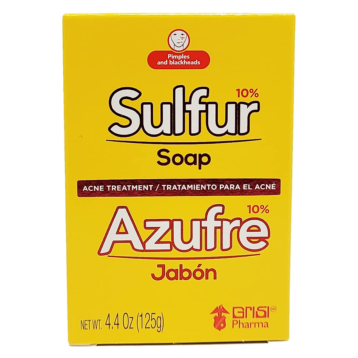 Grisi Bio Sulfur Soap with Lanolin, 4.4 oz (Pack of 2)