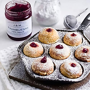 WUWEOT Nonstick Aebleskiver Pan, Cast Iron Takoyaki Griddle Stuffed Pancake Maker for Making Munk, Pancake Balls, Poffertjes, Puffs, Takoyaki, Banh Khot, Thai Kanom Krok (Dark Gray)