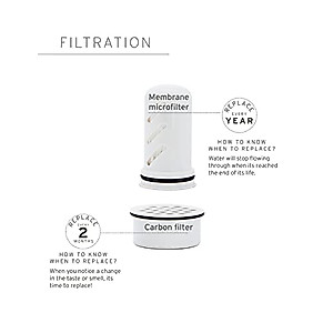 LifeStraw Home Pitcher Glass and Silicone Base 7 cup Pebble