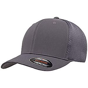 Flexfit Unisex Ultrafibre Airmesh Fitted Trucker Hat, Dark Grey, Large-X-Large