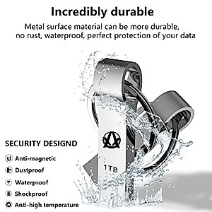 USB Flash Drives 1TB, Ahinsoa Portable 1000GB Thumb Drive- High Speed USB Drive Memory Stick Ultra Large Data USB Stick Storage, Waterproof Jump Drive Pen Flashdrive with Keychain
