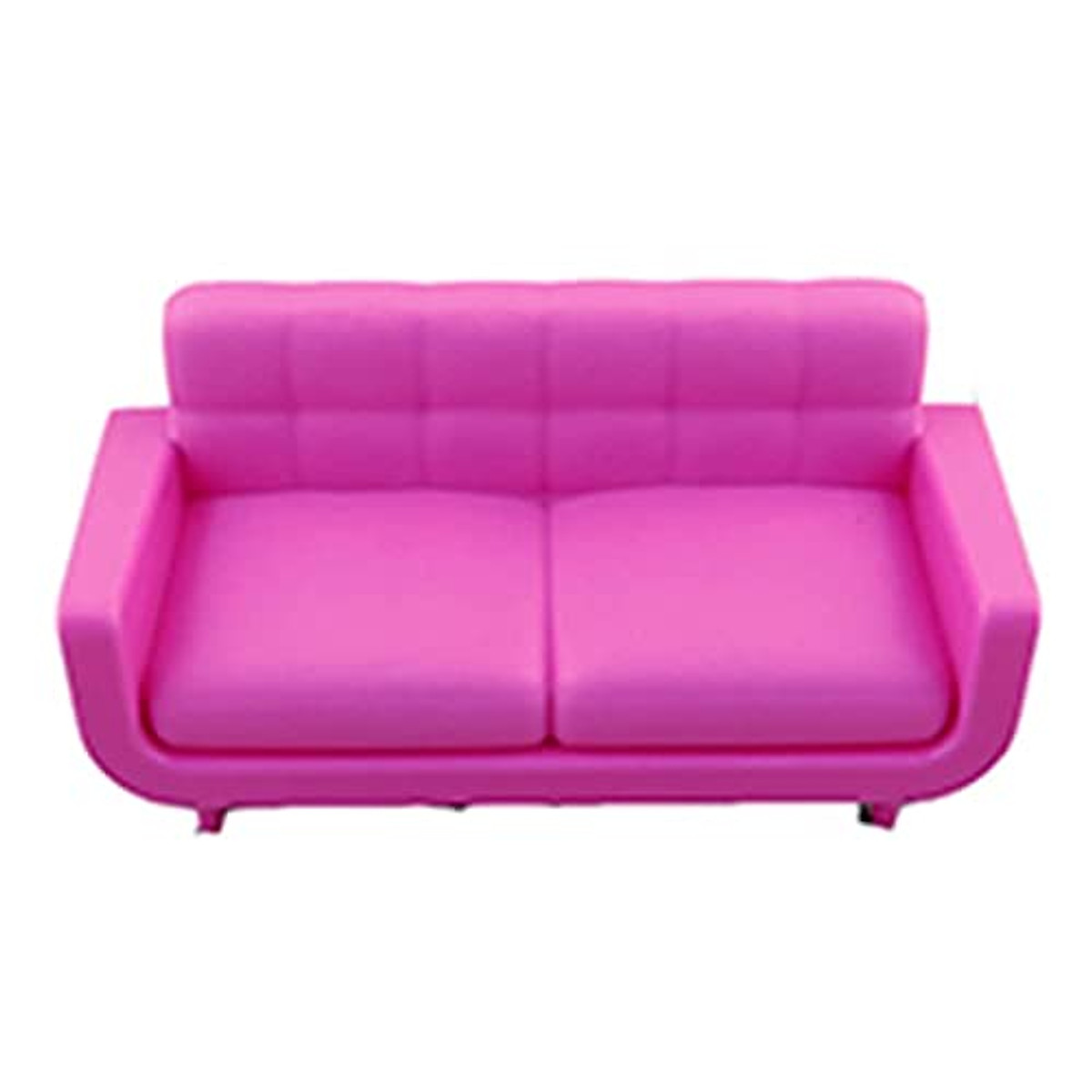 Ele Toys Part for Barbie Dreamhouse Playset GRG93 - Ele Toys Doll Size Pink Plastic Sofa - Couch