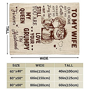 Tupmnbry Sherpa Blanket Gifts for Wife Throw Blanket Lightweight Fluffy Soft Flannel Sofa Bed Blanket to My Wife Blanket Best Birthday and Anniversary Romantic Gifts for Wife 50"X60"