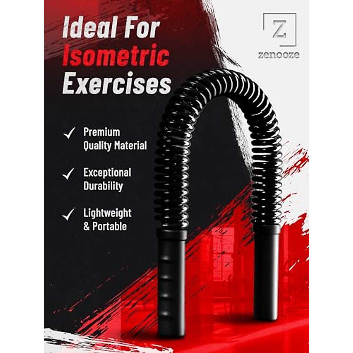 Zenooze's Power Twister Flex Bar, The Ultimate Upper Body Exercise Equipment for Strengthening Your Chest Workout, Shoulders,Biceps, Arms, Forearm Strengthener, Resorte para Hacer Ejercicio