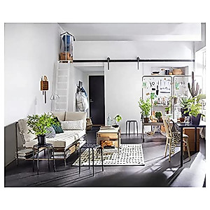 IKEA Boutique Store Marius Stool (Pack of 2) Seat Height: 45 cm, 17 3/4-Inch - Sold by Bunnings Home (Black, Steel, Epoxy powder coating)