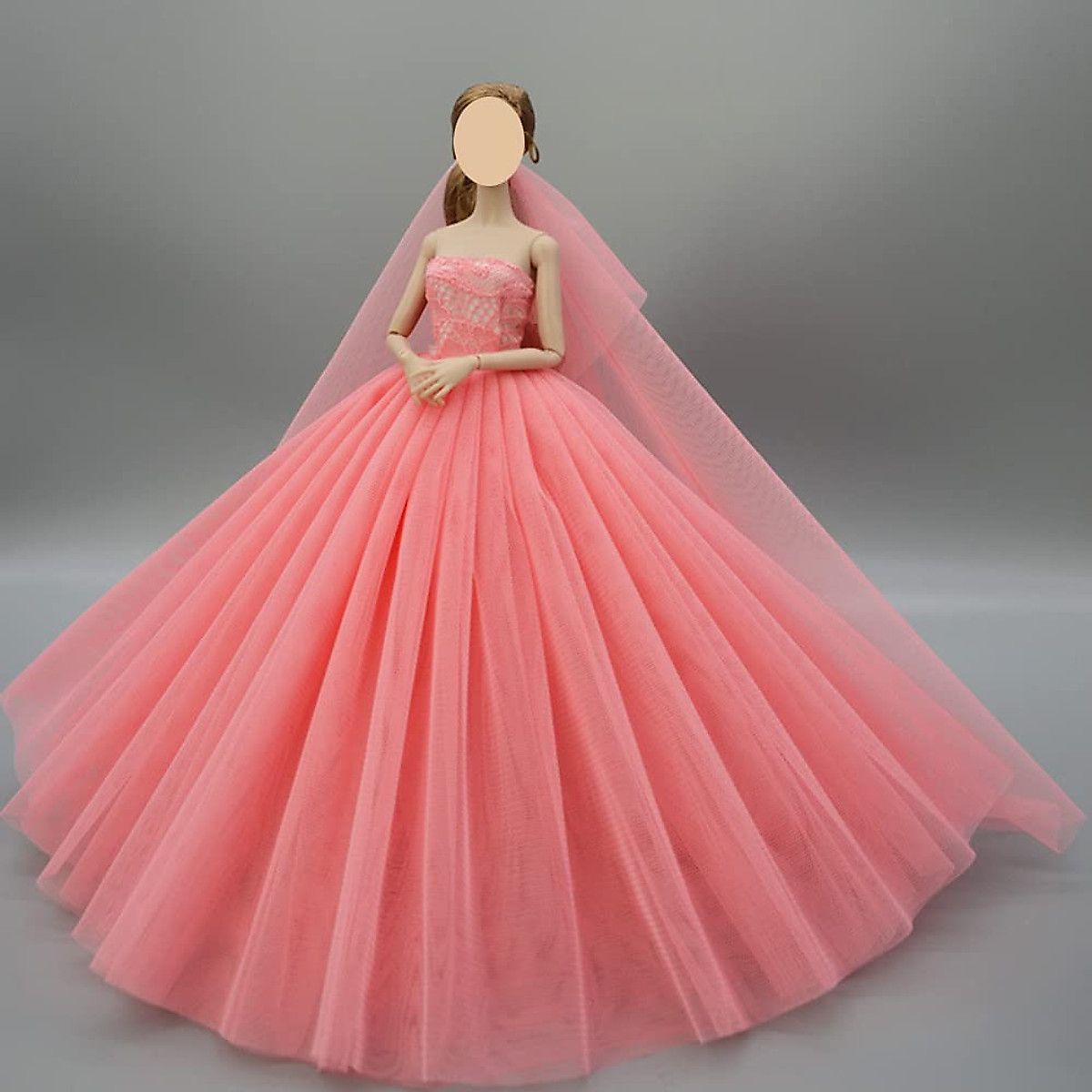 Lance Home 3Pcs Handmade Clothes Vintage Dress for 29cm Doll Wedding Noble Party Dresses Gown Outfit Costume Suit for 11.5 inch Dolls