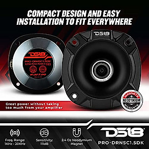 DS18 PRO-DRNSC1.5DK 1" Throat Neodymium Driver with 1.5" Composite Polyamide Voice Coil with Horn. Extremely Loud - PRO Tweeters are The Best in The Pro Audio and Voceteo Market - 1 Speaker