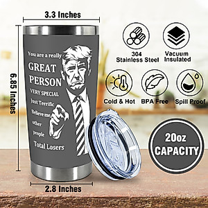 Birthday Gifts for Men Women, Thank You Appreciation Gifts, Sometimes You Forget You Are Awesome Gifts, Inspirational Birthday Gifts for Best Friends, Coworker, Boss, 20 Oz Tumbler, Grey