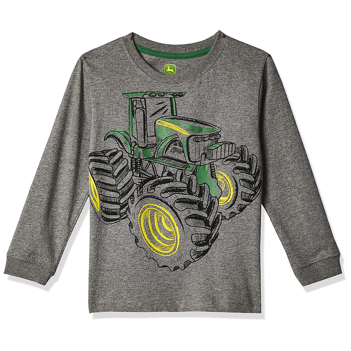 John Deere boys Tee T Shirt, Medium Heather Grey, 4-5T US