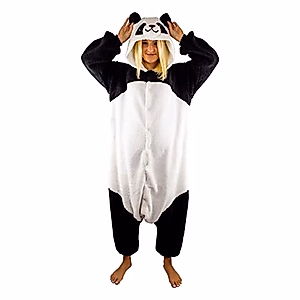 SAZAC Fluffy Panda Kigurumi - Onesie Jumpsuit Halloween Costume