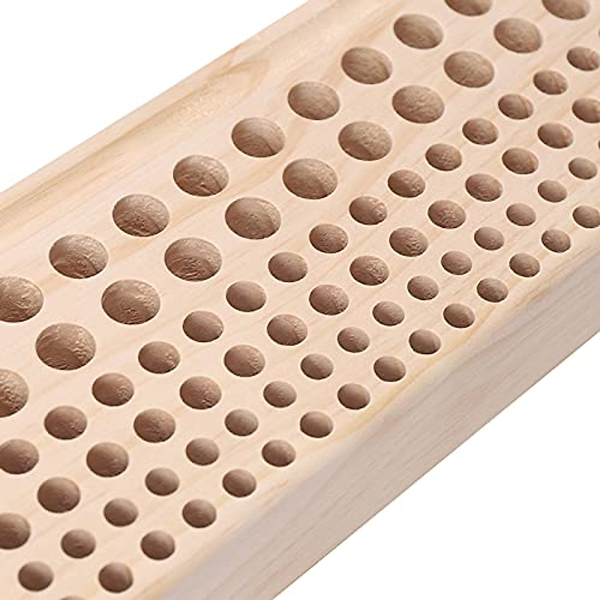 98 Holes Wood Tool Rack Leather Wooden Stamps Stand Holder Organizer for DIY Craft