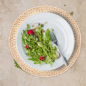 HEMOTON Straw Insulation Placemat Upholstery Trim Round Woven Placemats Indoor Mats Farmhouse Placemats Drinks Coasters Woven Cutlery Cushion - Placemat Hand Woven Placemat