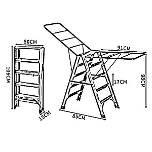GRRICEPL Aluminum Alloy Clothes Drying Hanger Collapsible Clothes Drying Rack, Indoor Balcony Home Baby Clothes Drying Quilt Hanger for Easy Storage, No Assembly Needed (Color : B-50X15X80CM)