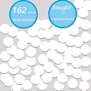 162 Pcs Plastic Screw Hole Covers Stickers Self-Adhesive Screw Hole Stickers for Wood Furniture Cabinet Shelve Plate White