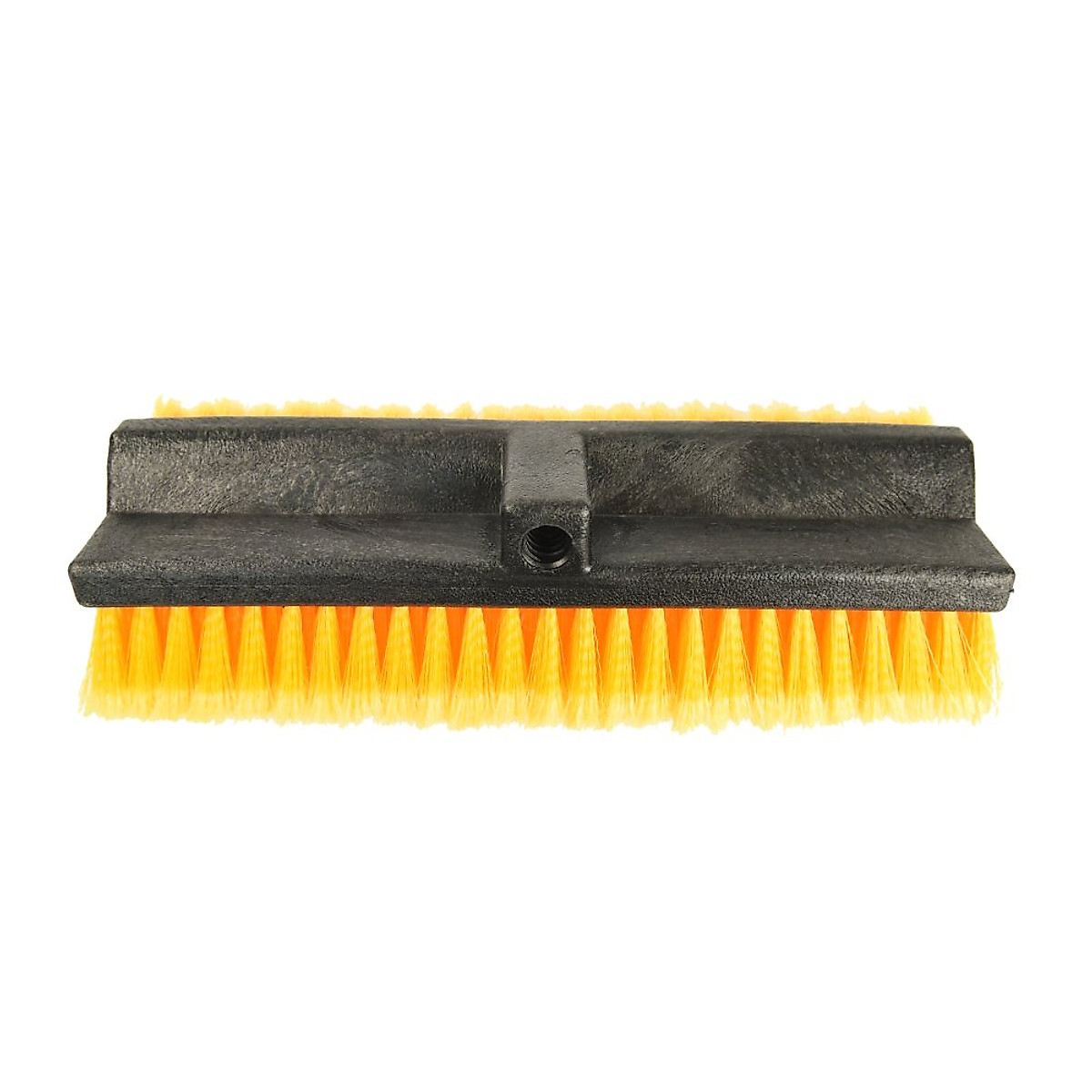 CARCAREZ 15" Flow-Thru Bi-Level Car Wash Brush Head Fits for RV Cleaning with Feather-Tip Bristles Orange