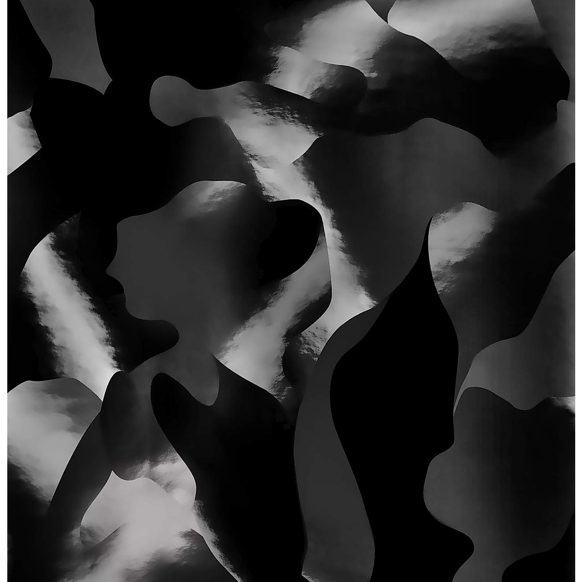 VViViD+ Stealth Edition Camouflage Vinyl Wrap (1.5ft x 5ft, Large Black Stealth)