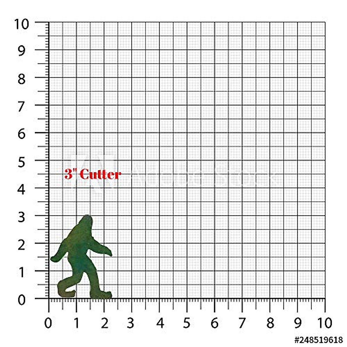 Sweet Prints Inc Bigfoot/Sasquatch Cookie Cutter - Dishwasher Safe