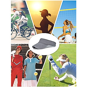 Century Star Sun Visor Hats for Men Visors for Women Sun Protection Outdoor Sports Tennis Running Adjustable Beach Cap White One Size