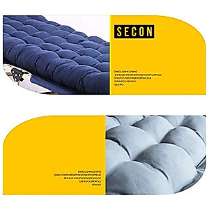 Lightweight Folding Deck Chair Padded Zero Gravity Chairs Adjustable Outdoor Folding Lounge Patio Chairs With Pillow Recliners One Size Sun Lounger Garden Chairs (Color : Navy, Size : One size)