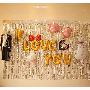 3 Pack Backdrop Curtains Party Decorations, Fringe Streamers Tinsel Backdrop Fringe Backdrop Party Backdrop Birthday Decorations, Party Décor Disco Party Decorations (3.3‘ x 6.6’, Silver)