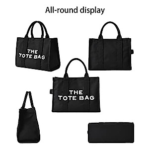 The Tote Bag for Women, Canvas Work Travel Handbag with Shoulder Strap Top-Handle Shoulder Crossbody Bags for Daily, Office (khaki)