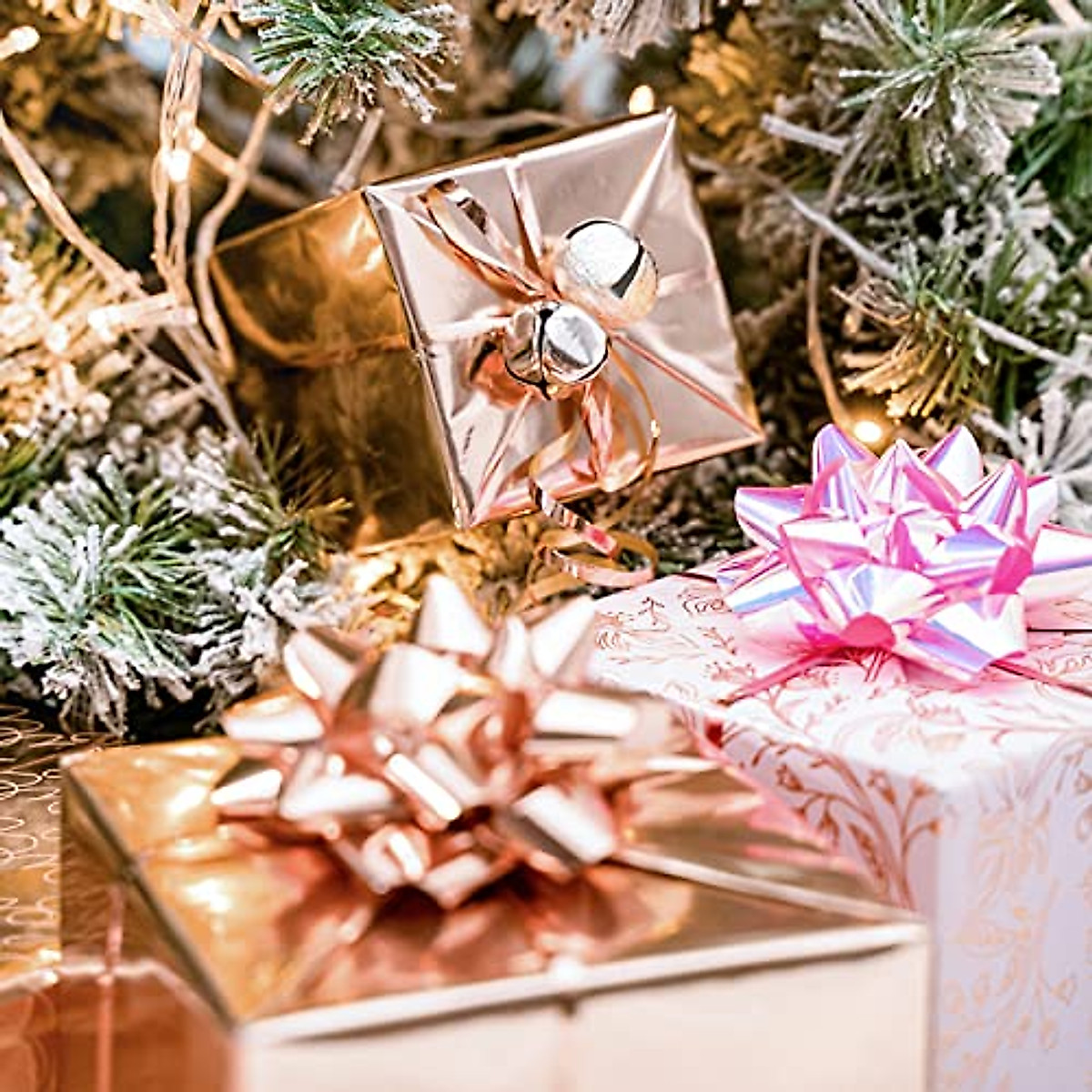 WRAPAHOLIC Wrapping Paper Roll - Metallic Rose Gold and Pink Set for Birthday, Holiday, Wedding, Baby Shower - 4 Rolls - 30 inch X 120 inch Per Roll