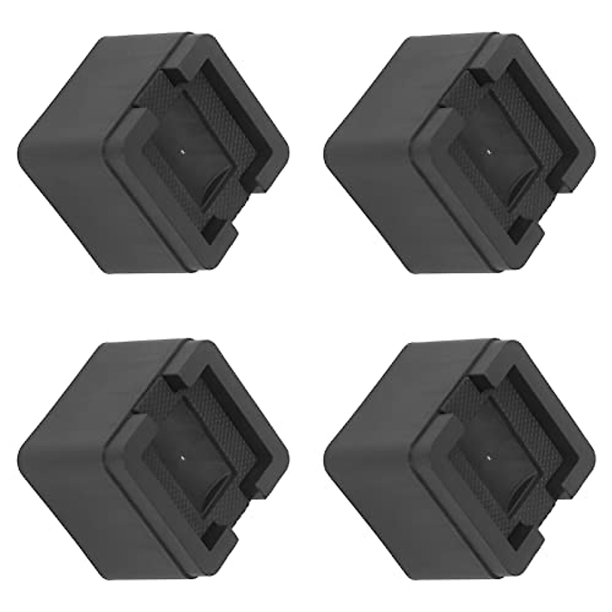 Wnvivi 4 Sets Furniture Risers, Sofa Risers Square Rubber Anti Skid Bed Raisers Blocks Bed Frame Risers Supports forTable Sofa Couch Desk