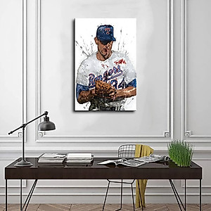 DIANSHANG Nolan Ryan Poster Baseball Portrait Art Canvas Bedroom Wall Decor Print Picture Office Dorm Room Decor Gifts Unframe:12x18inch(30x45cm)