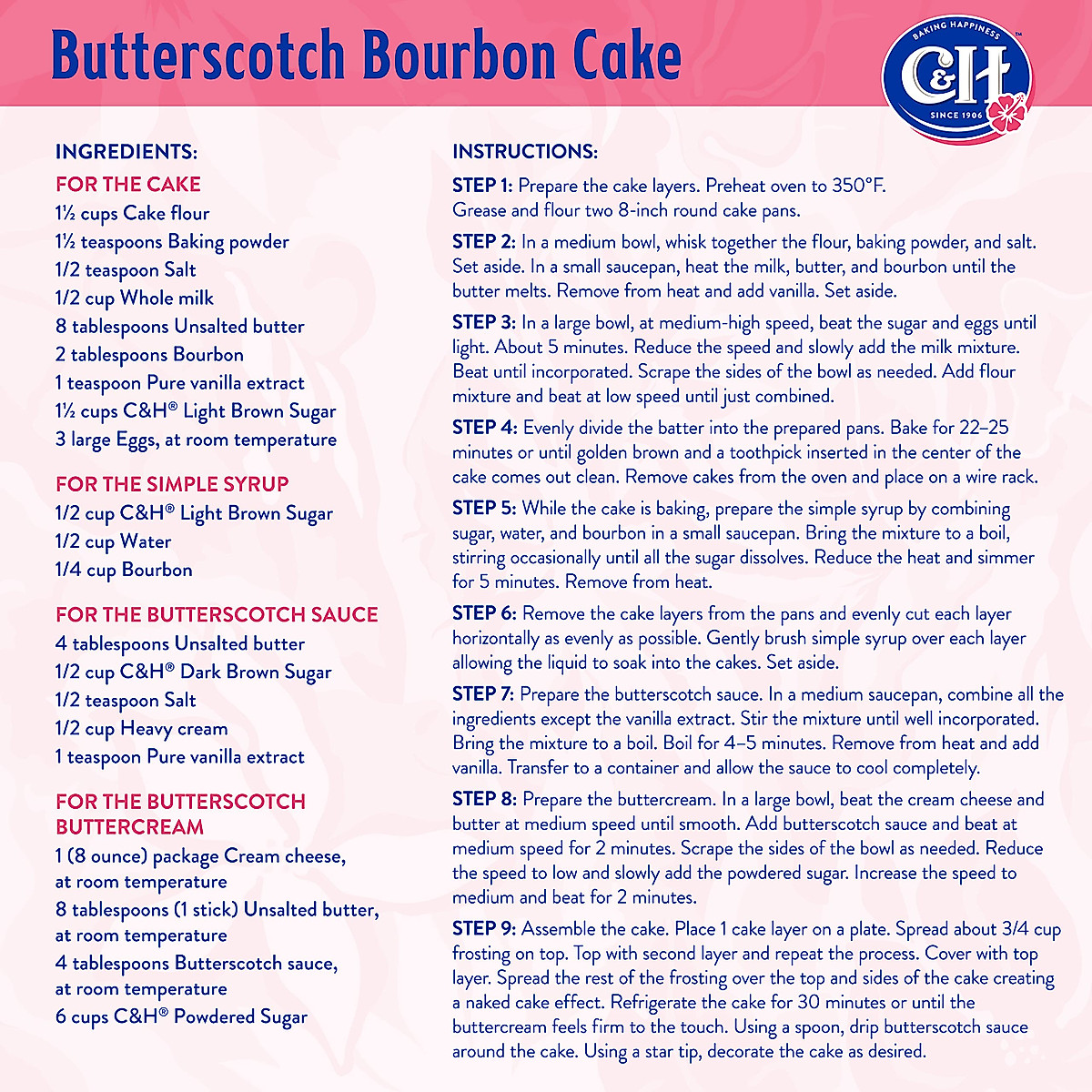 C&H® Dark Brown Sugar, 2 lb Zipper Bag C&H® Brown Sugar (Pack of 2)