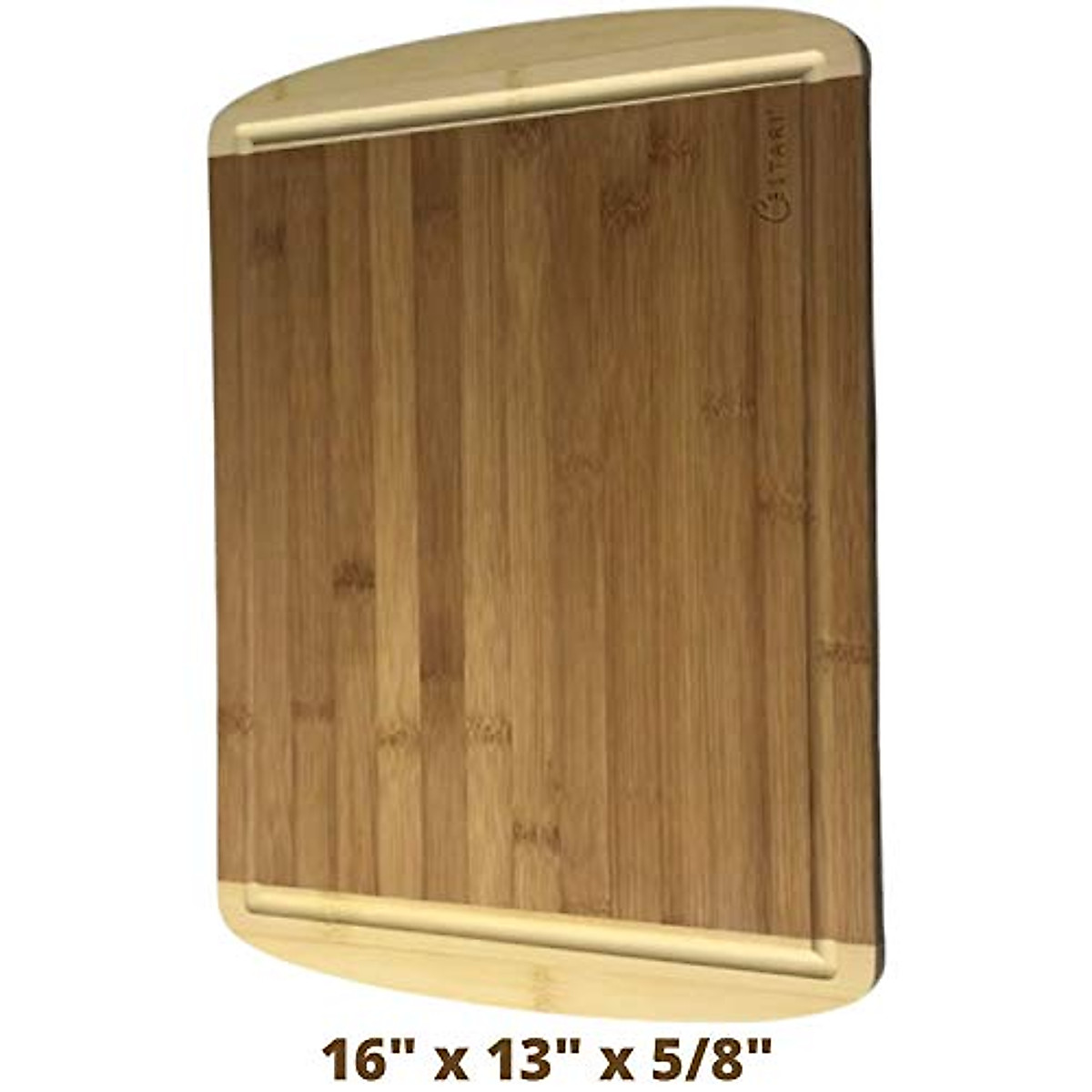 Wooden Cutting Boards for Kitchen: Organic Bamboo Wood Cutting Board with Juice Grooves - Best Wood Cutting Board for Meat & Vegetables - Large Decorative Serving Tray & Wood Cheese Board