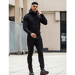 COOFANDY Men's Hoodie Tracksuit 2 Piece Casual Sweatsuit Sets Slim Fit Jogging Athletic Suits